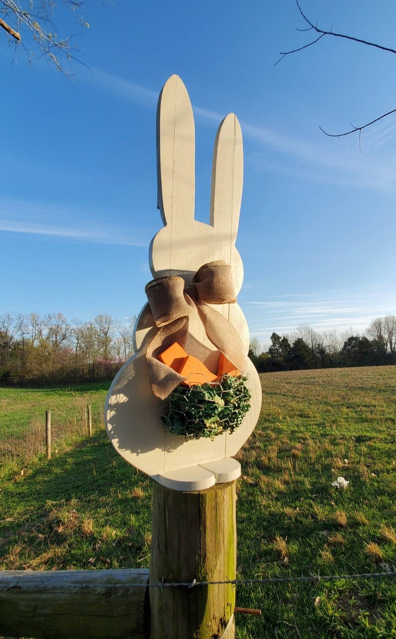 Easter Bunny Yard Art Outdoor Easter Bunny Decor | Etsy