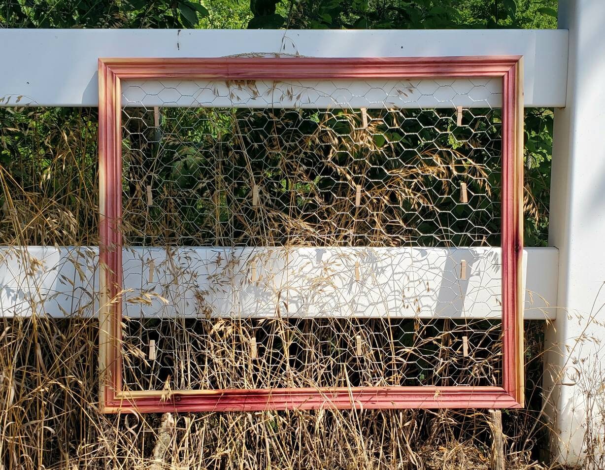 Cedar Chicken Wire Frames, Farmhouse Chicken Wire Frame, Aromatic Cedar ...