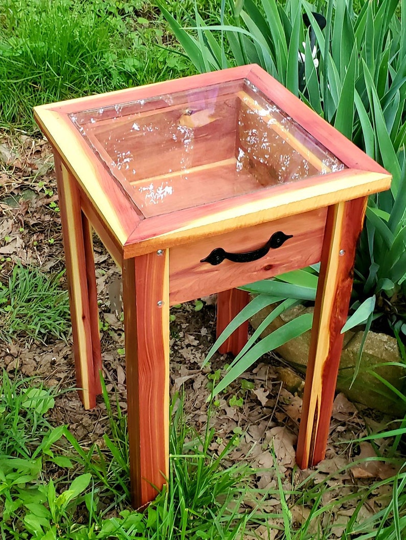 Cedar Nightstand Eastern Red Cedar Bedside Table Cedar End - Etsy