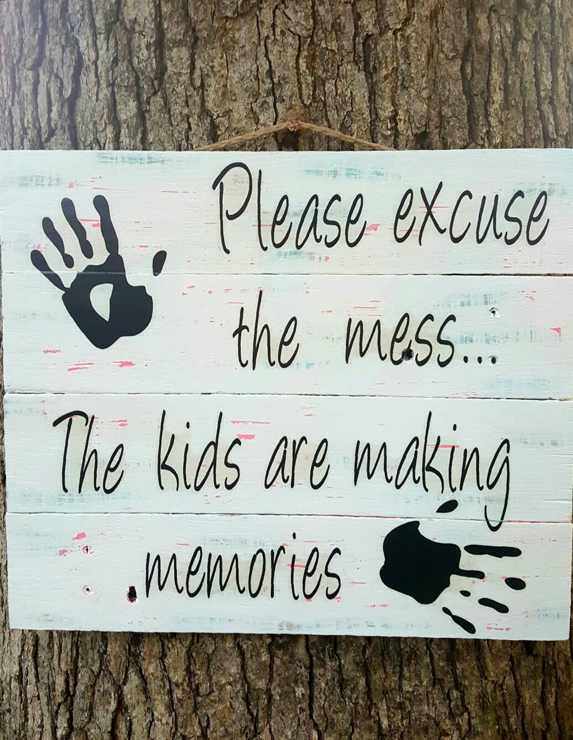 Please Excuse the Mess Sign Pallet Sign Making a Mess Sign | Etsy