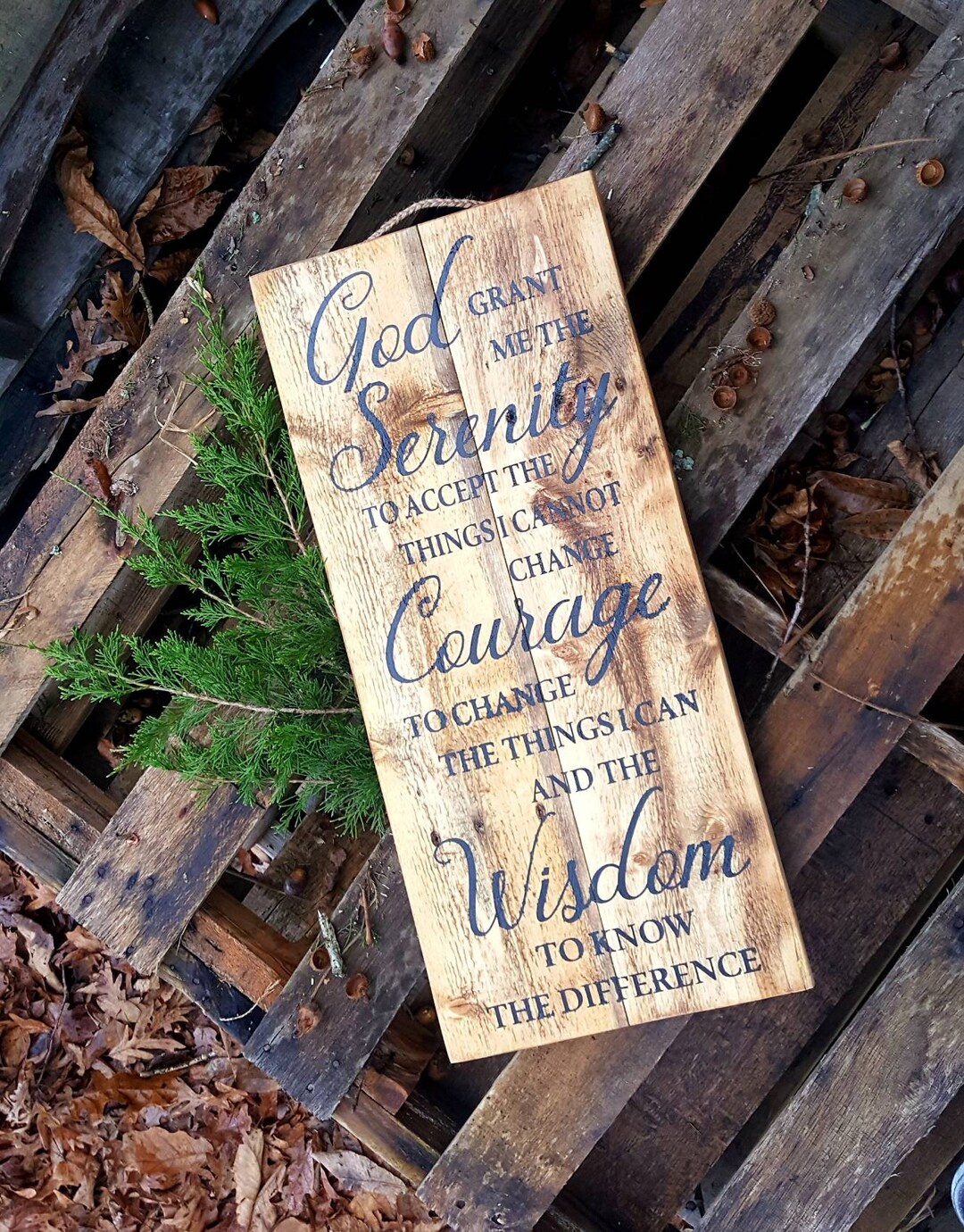Serenity Prayer Sign, Serenity Pallet Sign, God Grant Me the Serenity ...