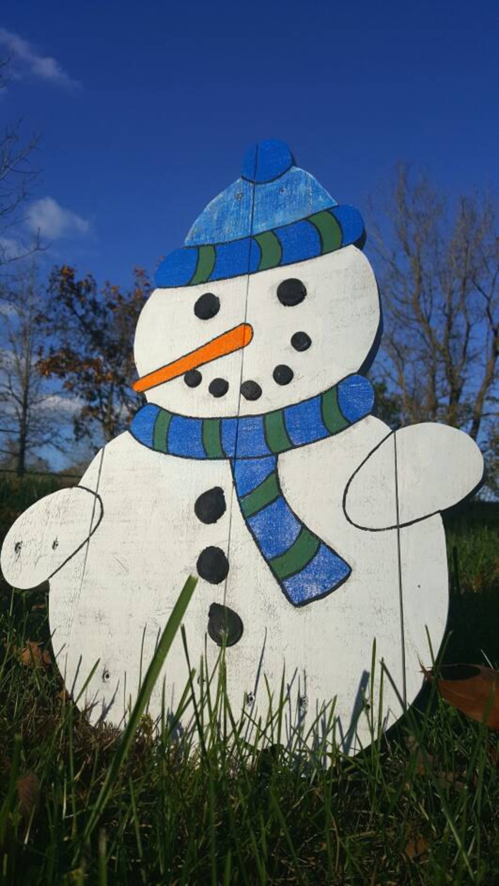Handmade Wood Snowman Wooden Snowman Pallet Snowman - Etsy