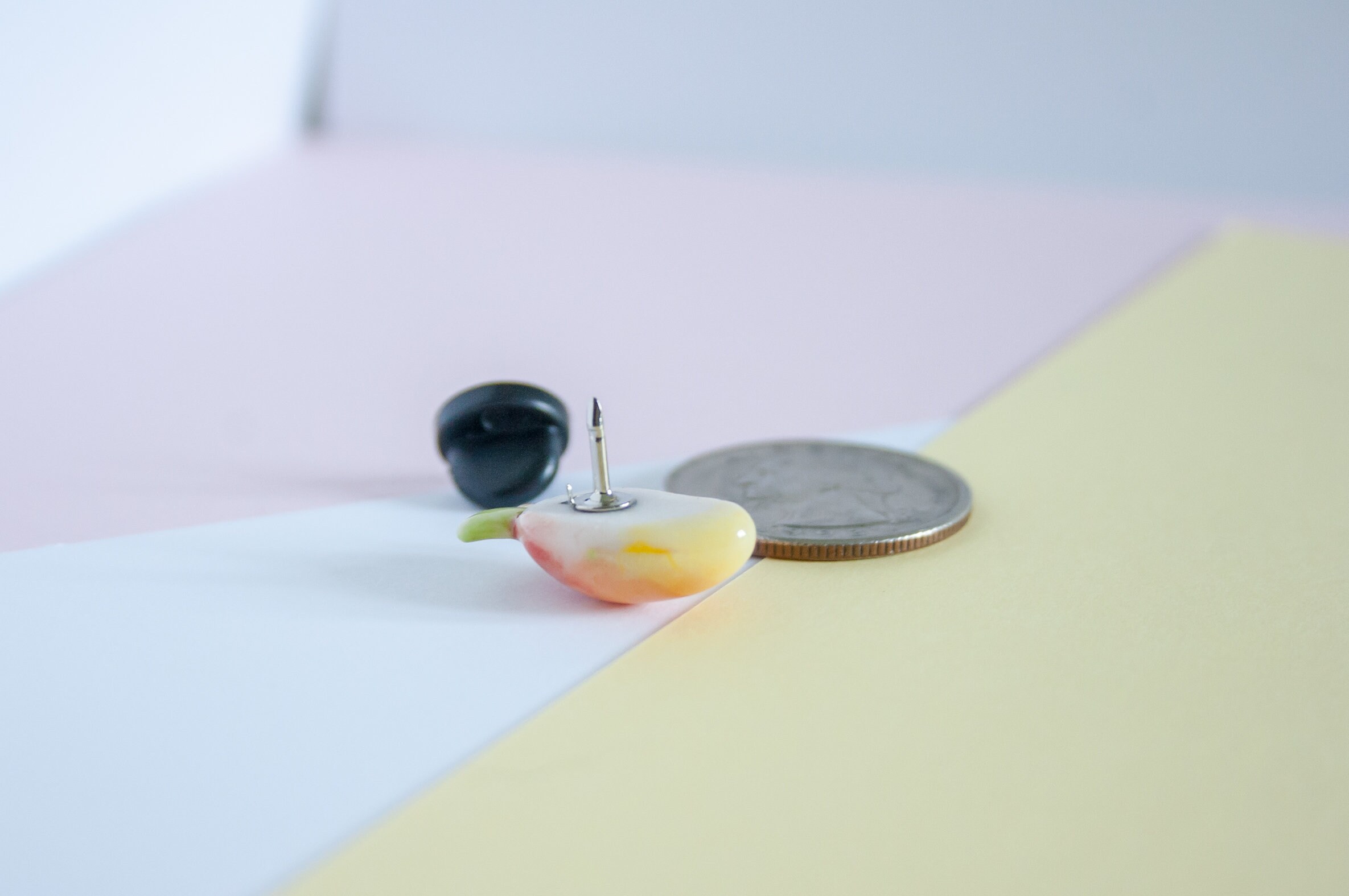 Ceramic Mango Pin Miniature Food Jewelry Kawaii Cute Food | Etsy