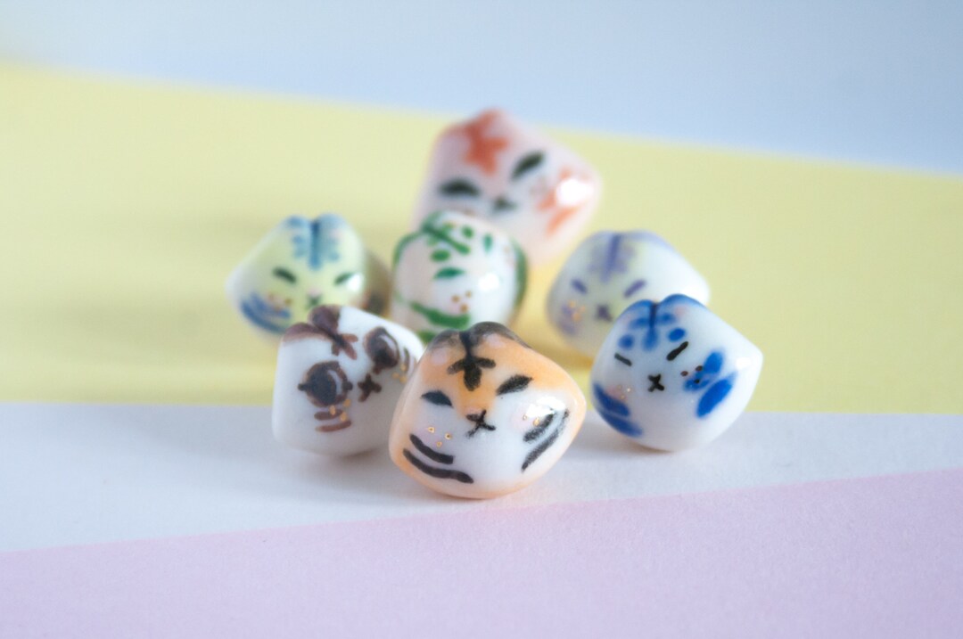 Ceramic Cute Tiger Face Pin, Handmade Miniature Tiger - Etsy