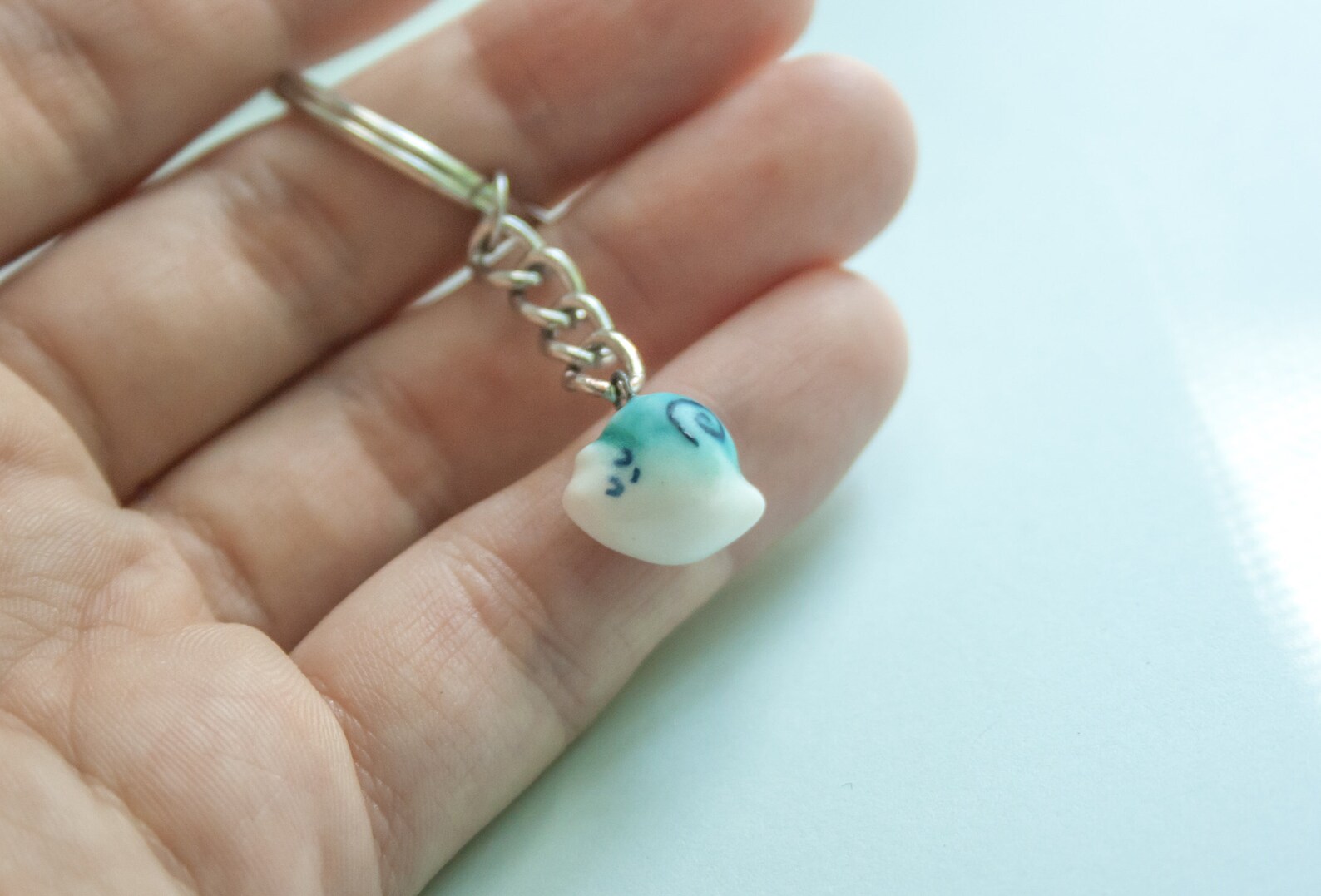 Ceramic Snail Keychain Porcelain Cute Snail | Etsy