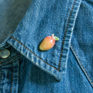 Ceramic Mango Pin Miniature Food Jewelry Kawaii Cute Food - Etsy