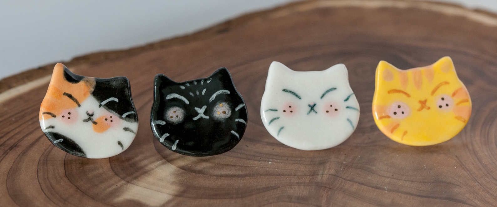 Ceramic Cat Pin Kitten Brooch Animal Lover Jewelry | Etsy