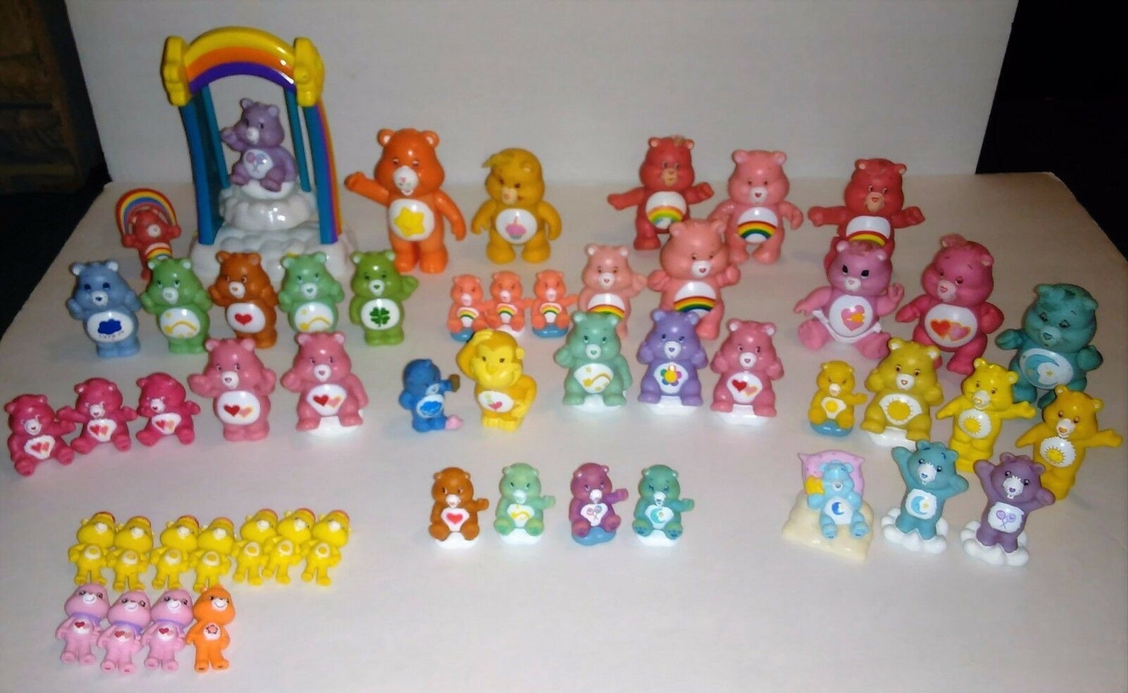 53 Pieces Vintage 1980's Kenner Care Bear and Cousins Posable Miniature ...