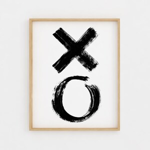 XO Wall Art, XO Wall Print, XO Print, Xo Printable, Xo Art, Brush ...