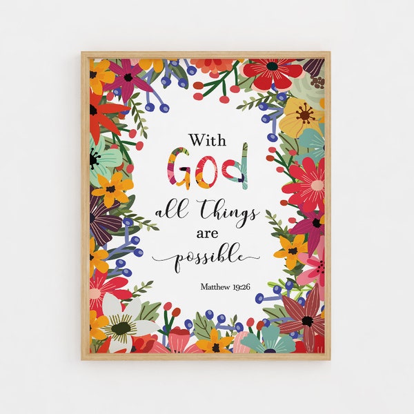 Matthew 19 26 - Etsy