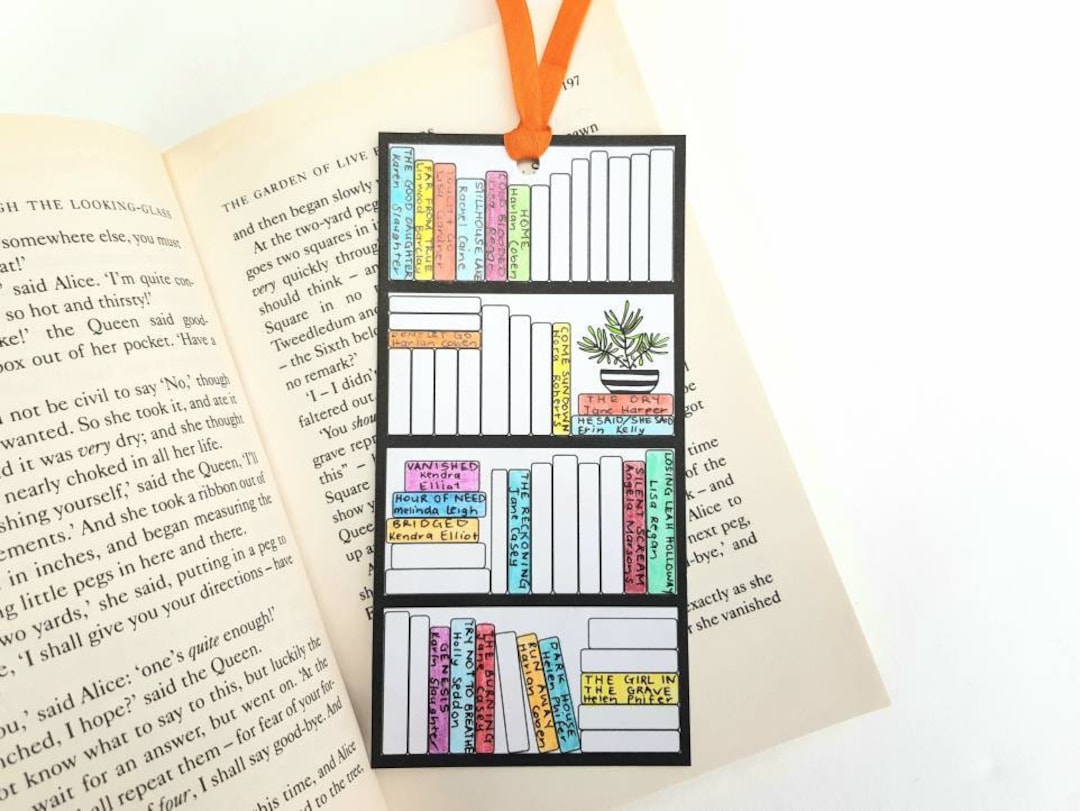 Book Tracker Bookmark | Personalized Printable Bookmarks | Book Shelf ...