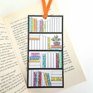 Book Tracker Bookmark Personalized Printable Bookmarks Book Shelf ...
