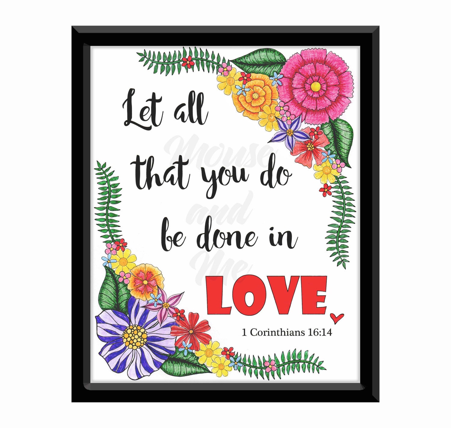 Let All That You Do Be Done in Love 1 Corinthians 16:14 | Etsy