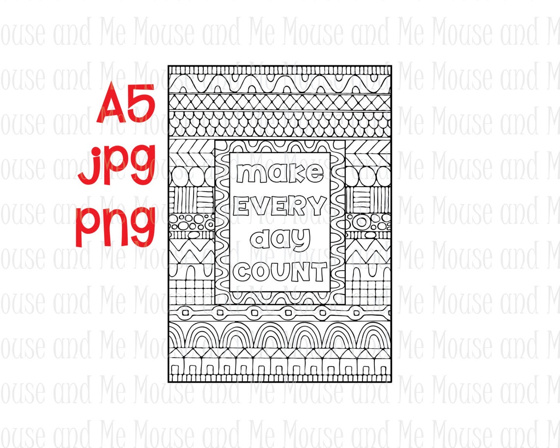 A5 Coloring Pages Coloring Quotes Adult Colouring Pages - Etsy