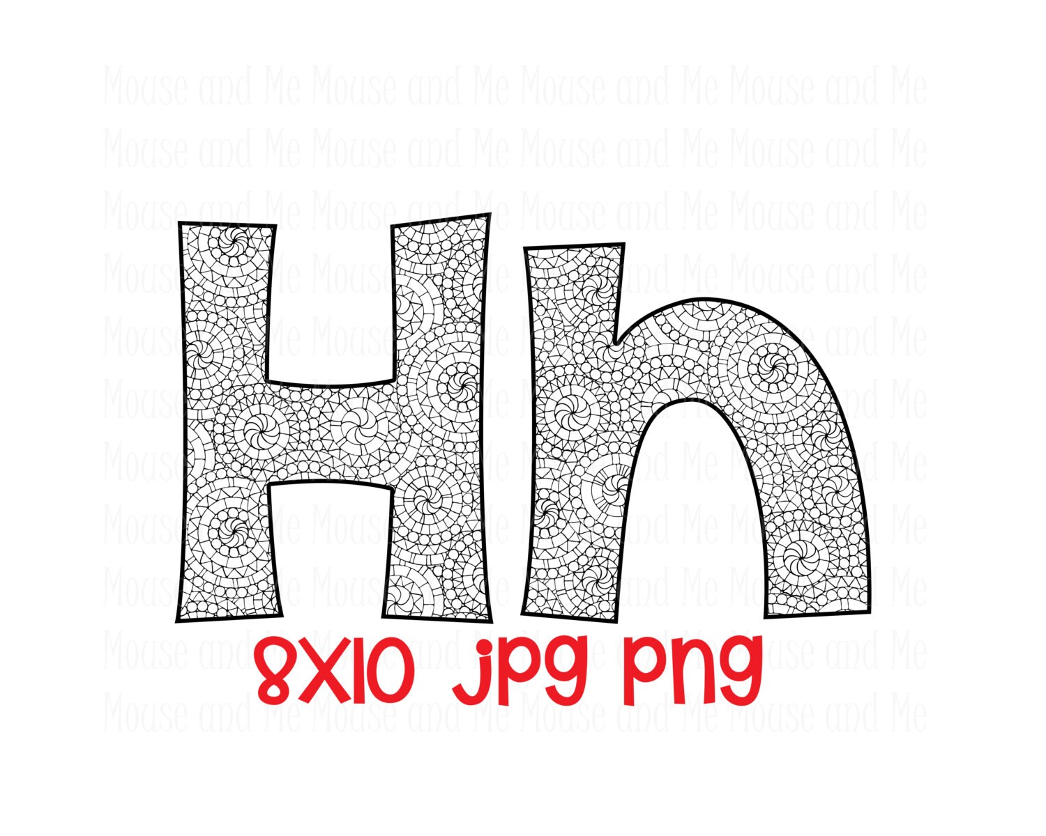 Letter H H BOTH Uppercase and Lowercase separate Files - Etsy