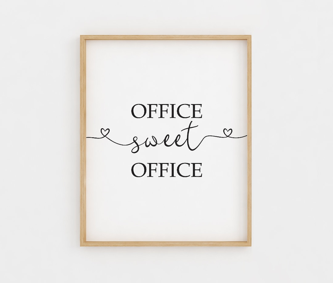 Office Sweet Office Sign, Office Wall Art, Office Decor, Printable Wall ...
