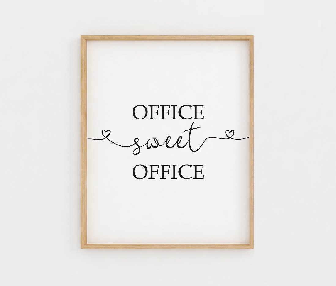 Office Sweet Office Sign Office Wall Art Office Decor | Etsy