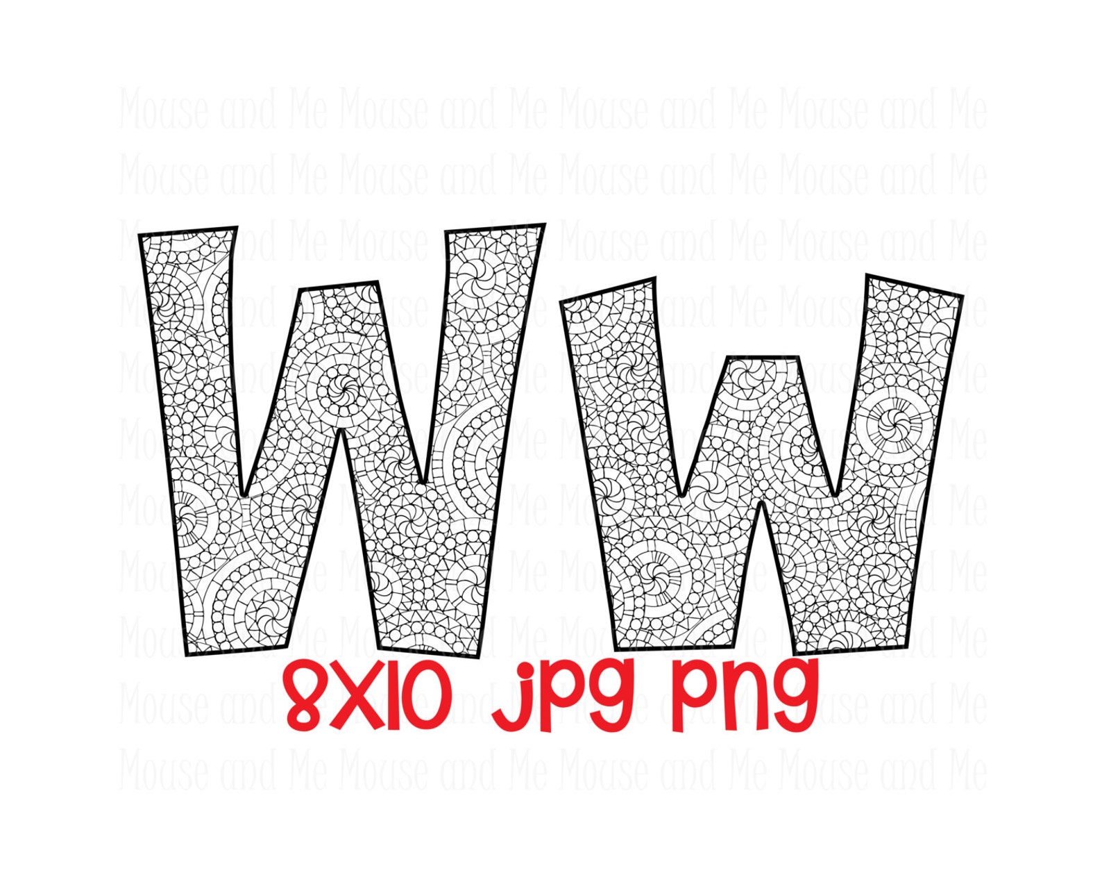 Letter W W BOTH Uppercase and Lowercase separate Files - Etsy