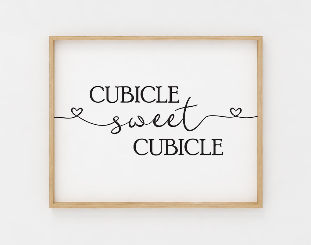 Cubicle Sweet Cubicle Sign Cubicle Decor Office Decor - Etsy