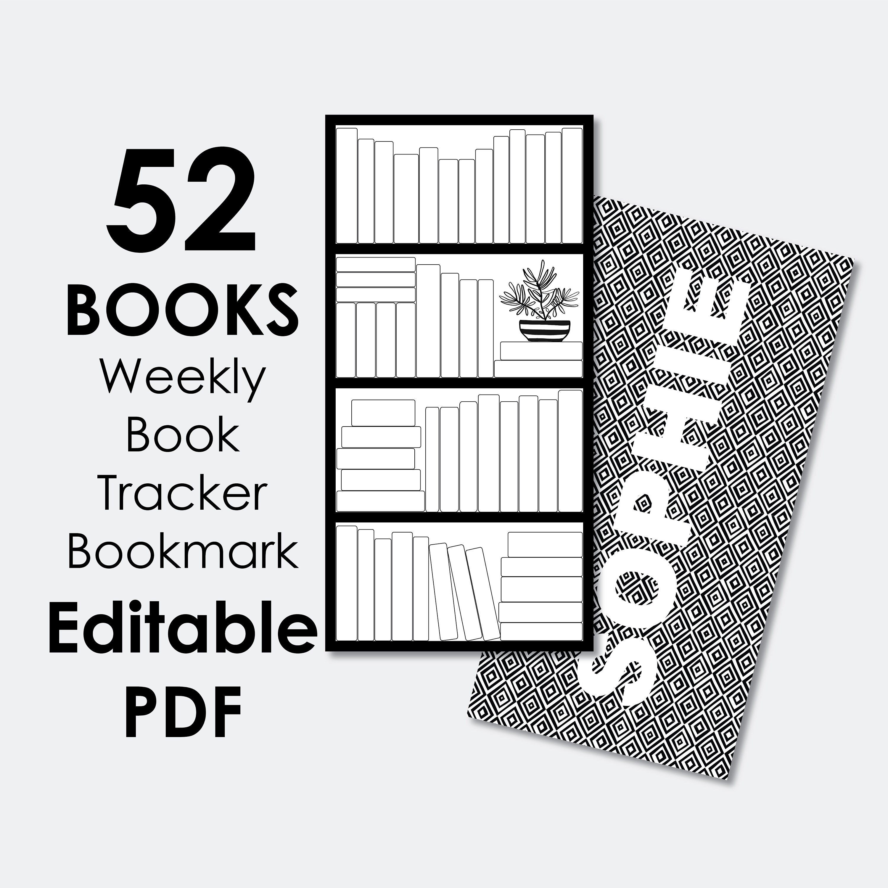 Book Tracker Bookmark Personalized Printable Bookmarks - Etsy