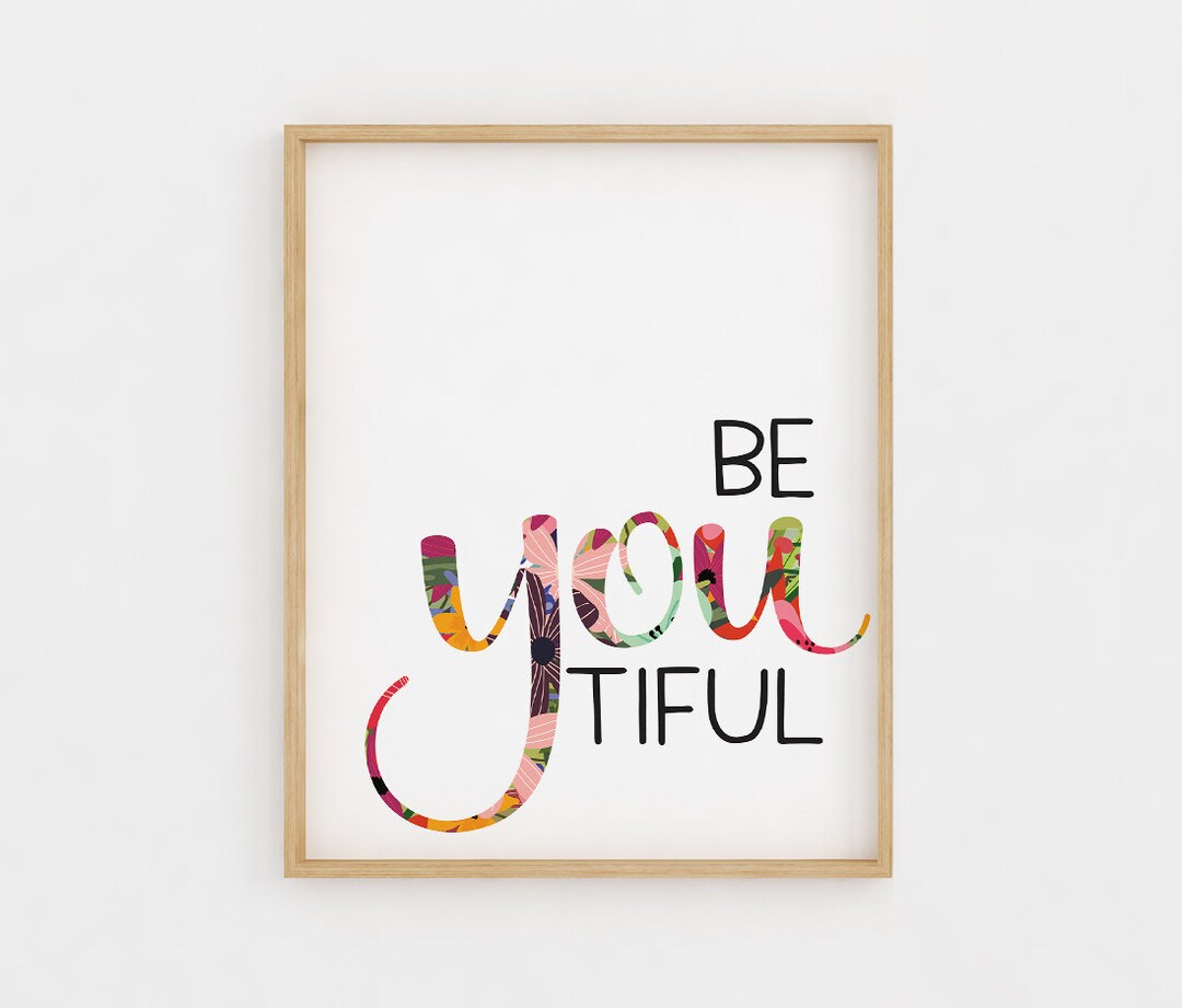 Beyoutiful Sign, Printable Wall Art, Beyoutiful Print Inspirational ...