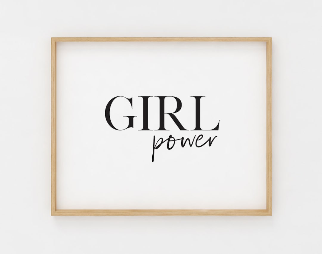 Girl Power Printable Wall Art, GRL PWR Print, Girl Wall Decor, Girls ...