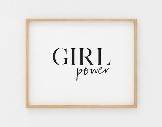 Girl Power Printable Wall Art GRL PWR Print Girl Wall Decor | Etsy