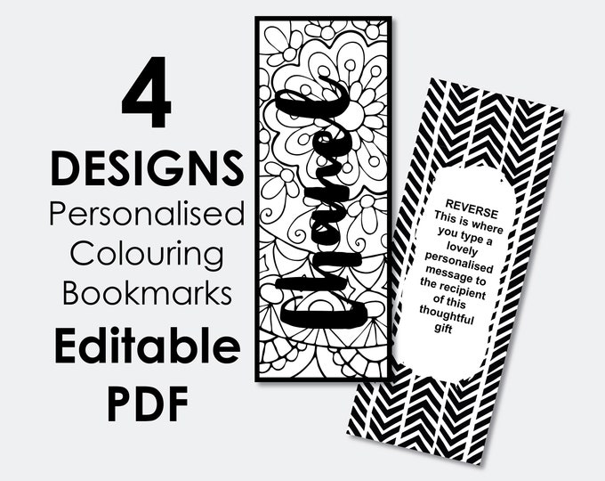 Book Tracker Bookmark | Personalized Printable Bookmarks | Book Shelf ...