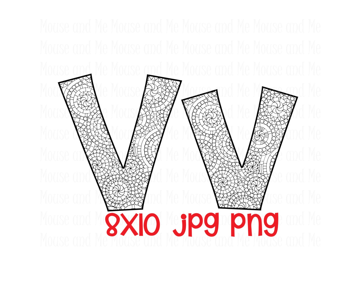 Letter V V BOTH Uppercase and Lowercase separate Files, Alphabet/name ...