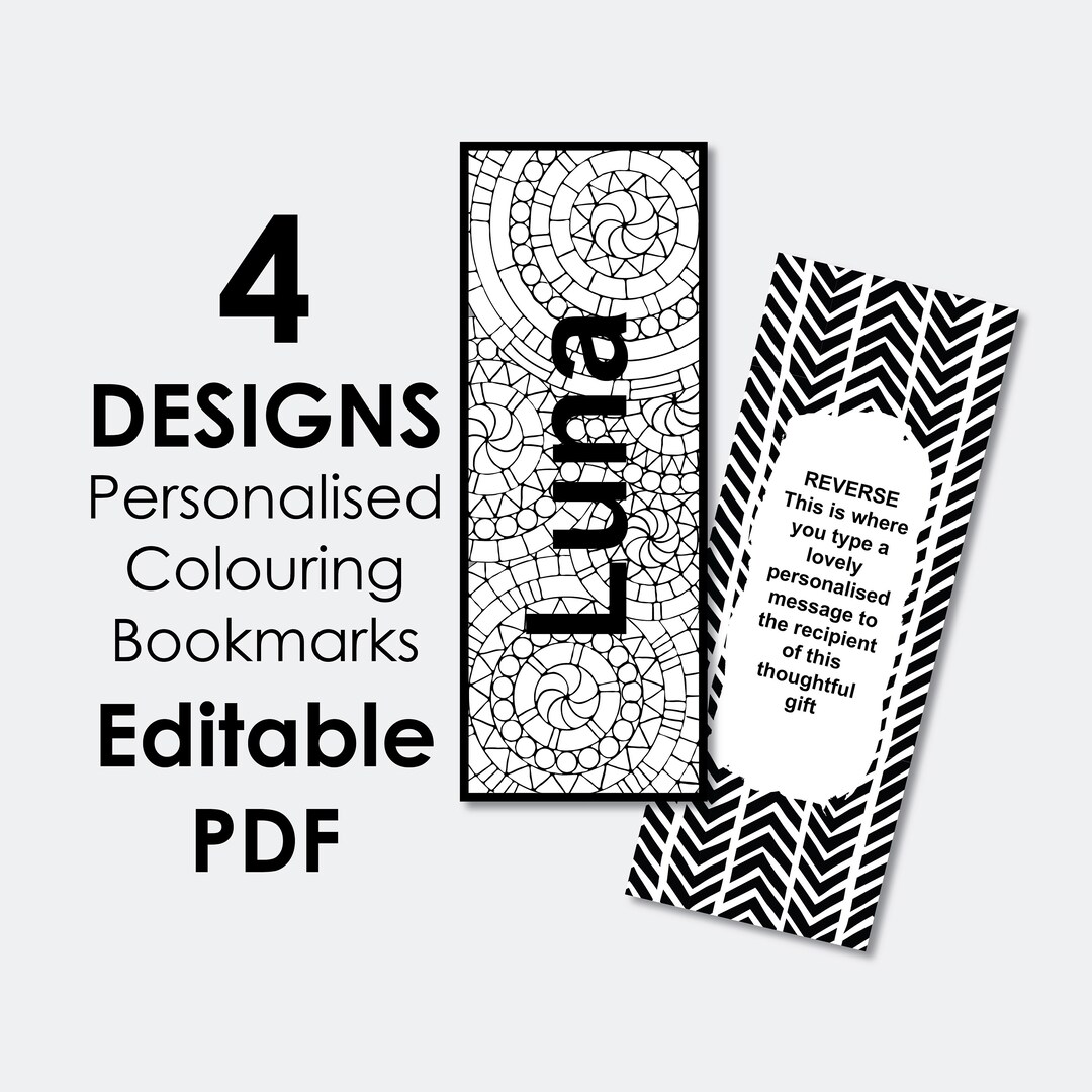 Custom Bookmark Personalized Student Gifts, Printable Bookmarks ...