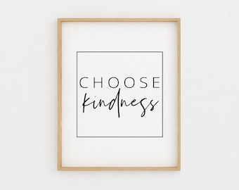Choose Kind Sign - Etsy