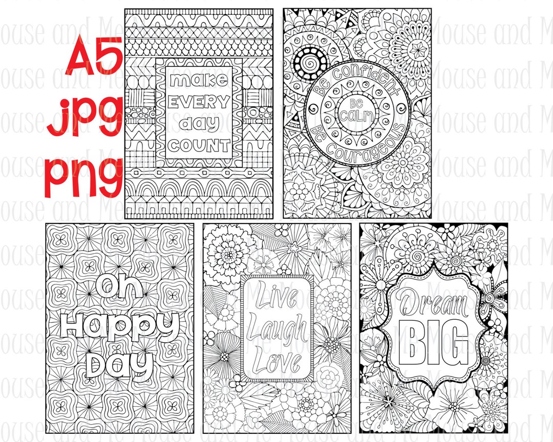 A5 Coloring Pages, Coloring Quotes, Adult Colouring Pages, Coloring ...