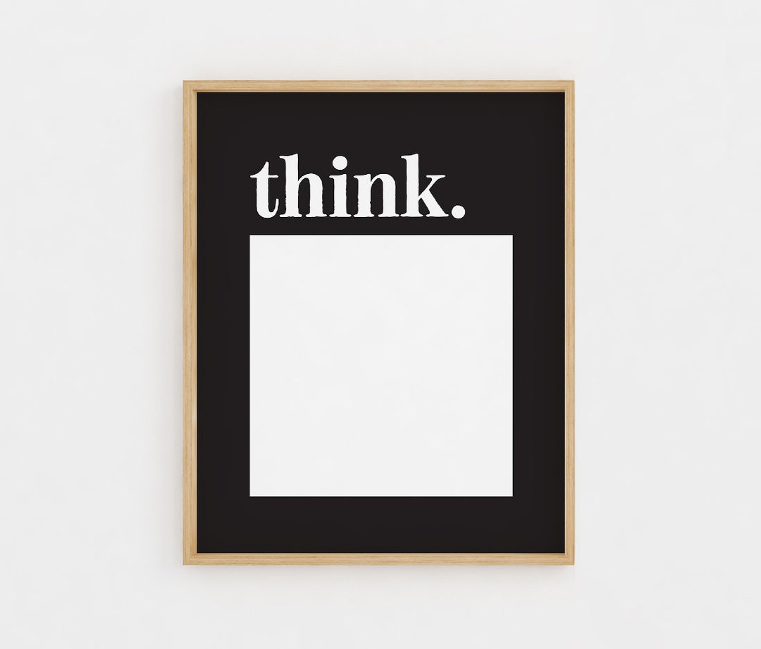 Think Outside the Box Sign, Printable Wall Art, Office Decor ...