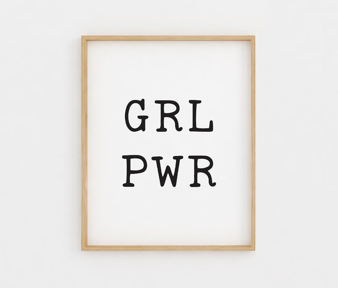 GRL PWR Print, Girl Power Printable Wall Art, Girl Wall Decor, Girls ...