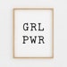 GRL PWR Print, Girl Power Printable Wall Art, Girl Wall Decor, Girls ...