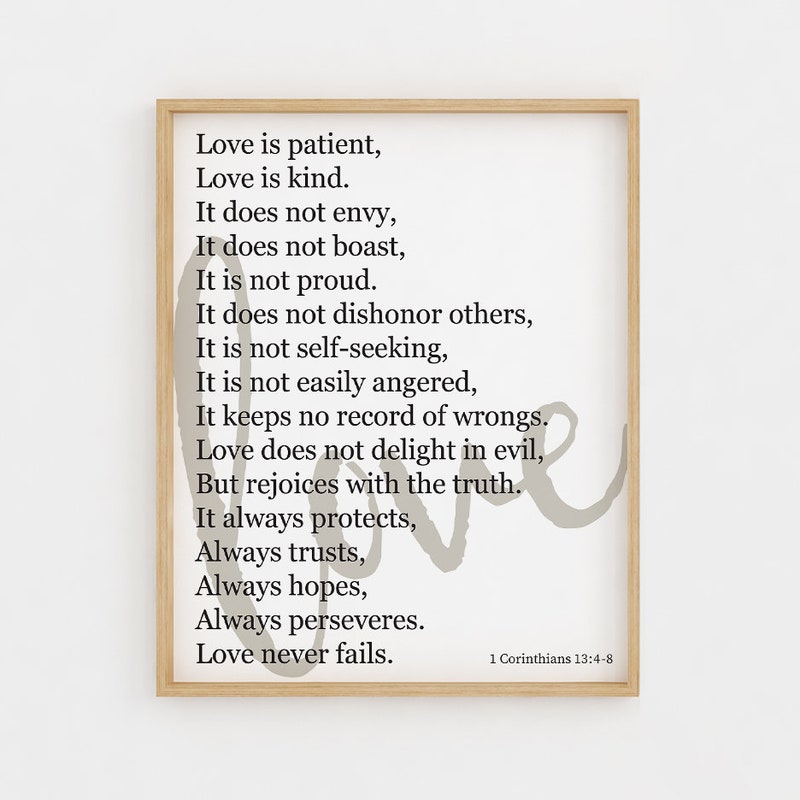 Love is Patient Sign - Etsy