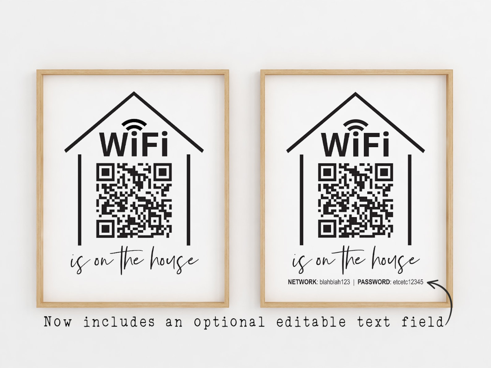 Wifi QR Code Sign Printable, Wifi Sign, Wifi Code, Wifi Password Sign ...