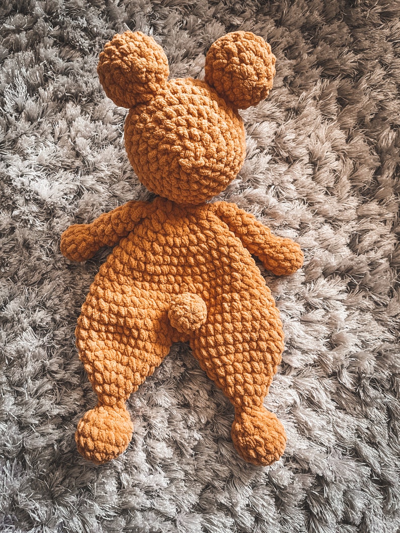 Small Teddy Bear Lovey, Crochet Pattern, Snuggle, Plush, Cute, Cuddly ...