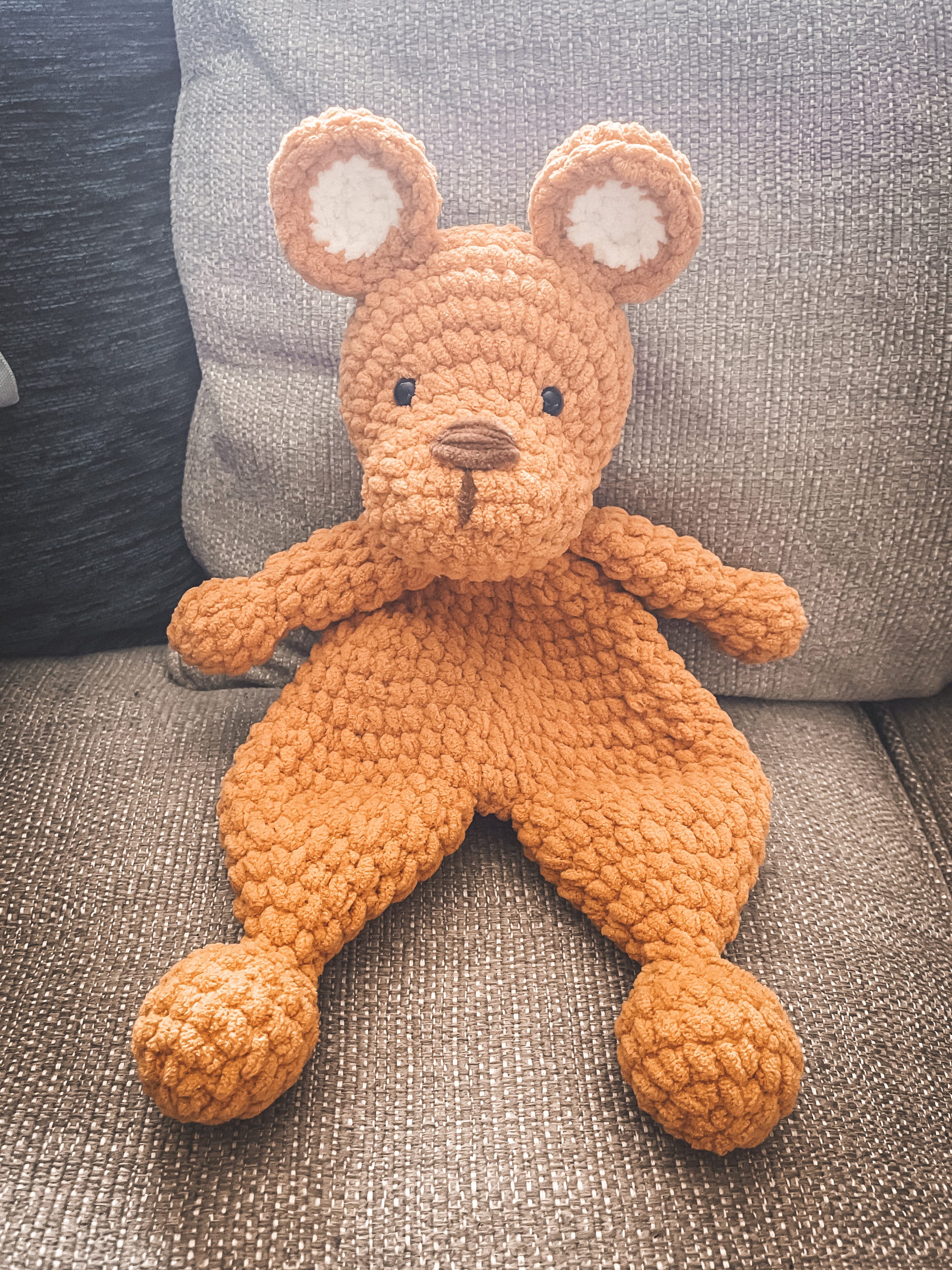 Small Teddy Bear Lovey, Crochet Pattern, Snuggle, Plush, Cute, Cuddly ...