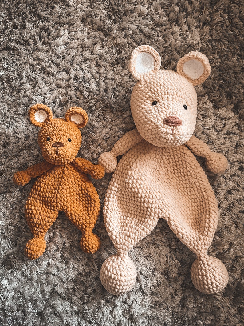 Small Teddy Bear Lovey, Crochet Pattern, Snuggle, Plush, Cute, Cuddly ...