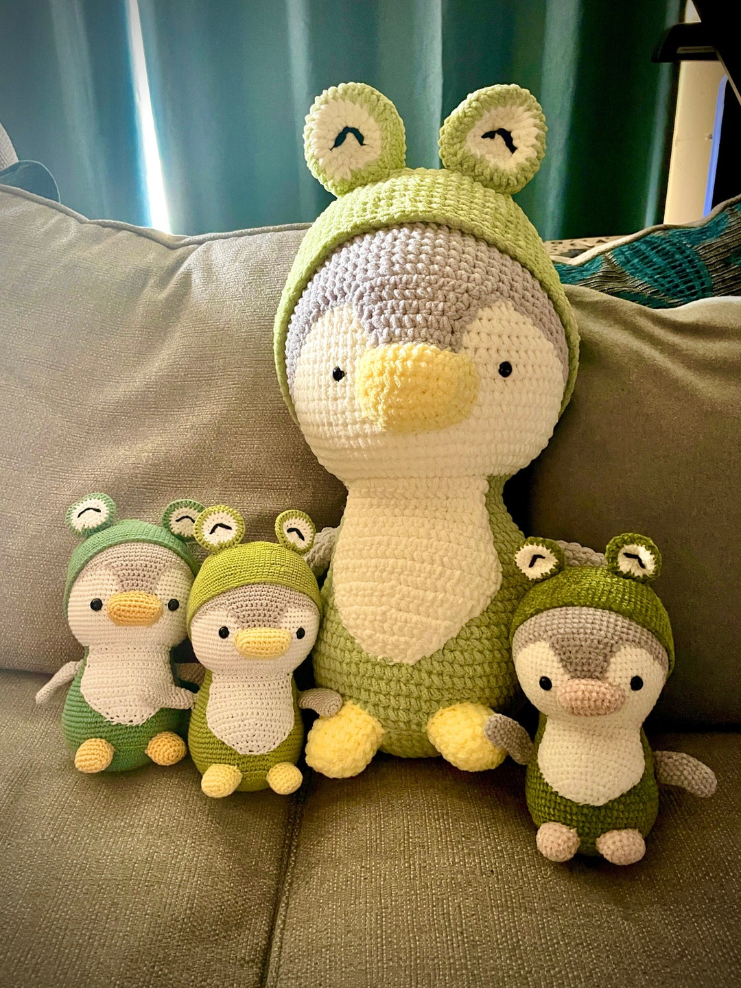 Frog, Penguin, Costume, Crochet, Plush, Soft Toy, Cute, Cuddly, Instant ...