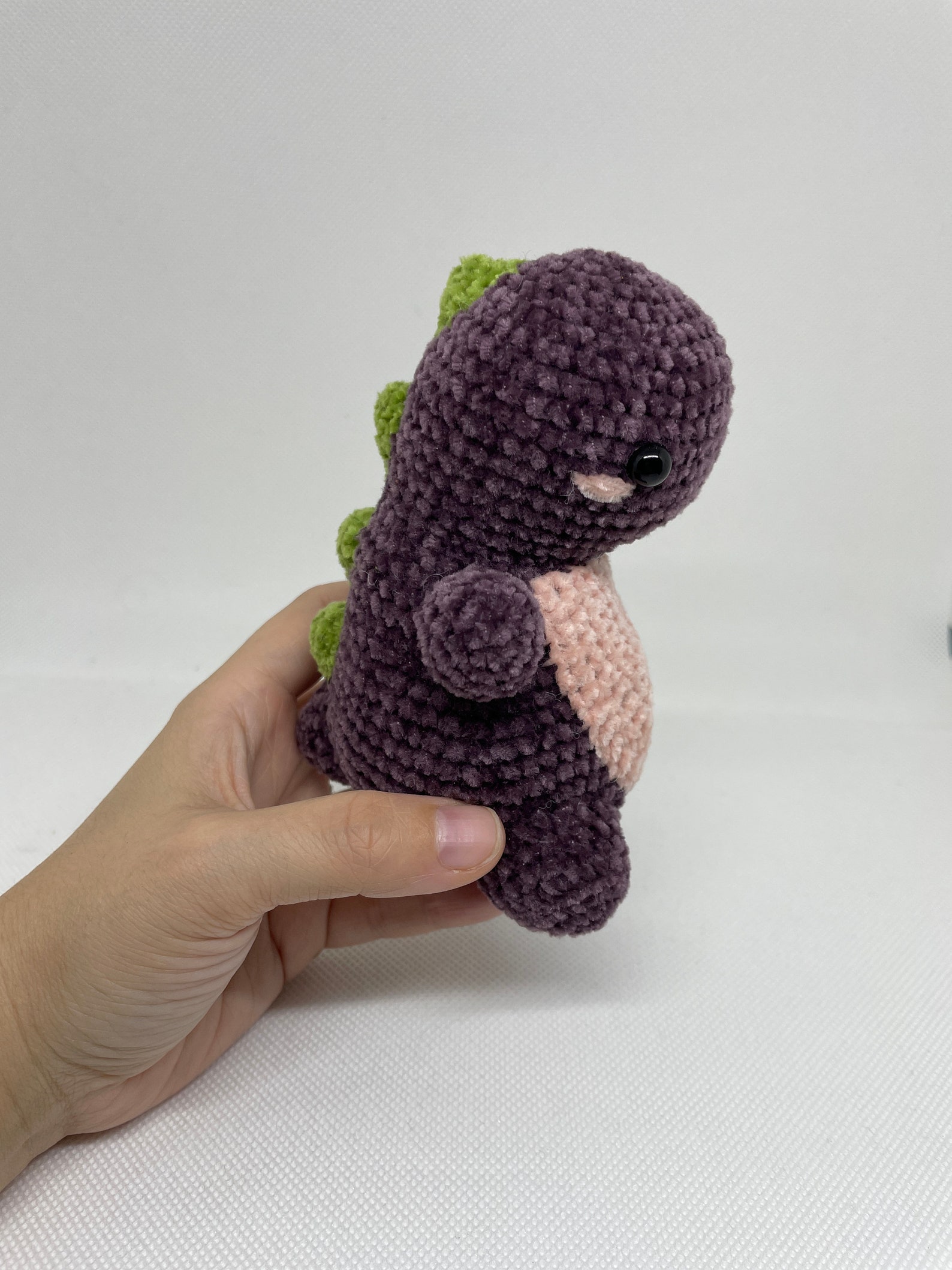 Dino, Crochet, Amigurumi, Purple, Soft Toy, Cuddly, Crochet Dino, Plush ...