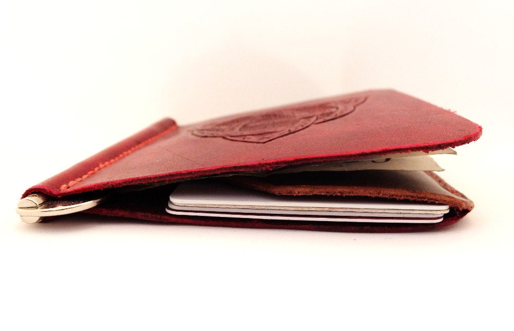 Money Clip Minimalist Wallet Front Pocket Wallet Leather - Etsy