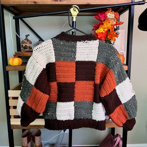 Checkered Fall Sweater - Etsy