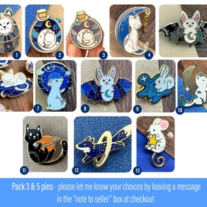 Star-catching Mouse : a Cute Kawaii Pins Cute Enamel Pins Mouse Enamel ...