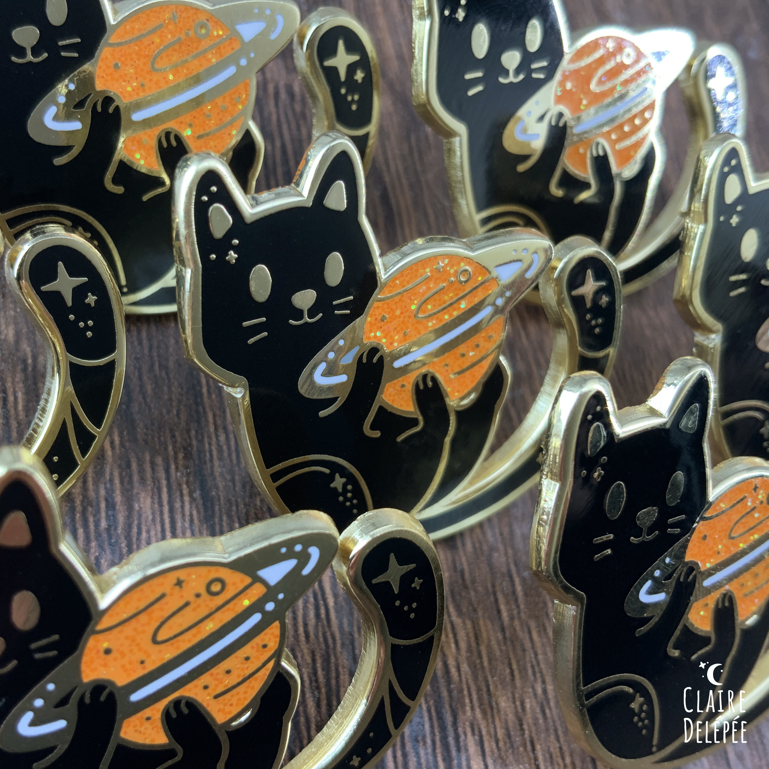 Black Cat Enamel Pin Space Enamel Pin Cat Enamel Pin Black - Etsy