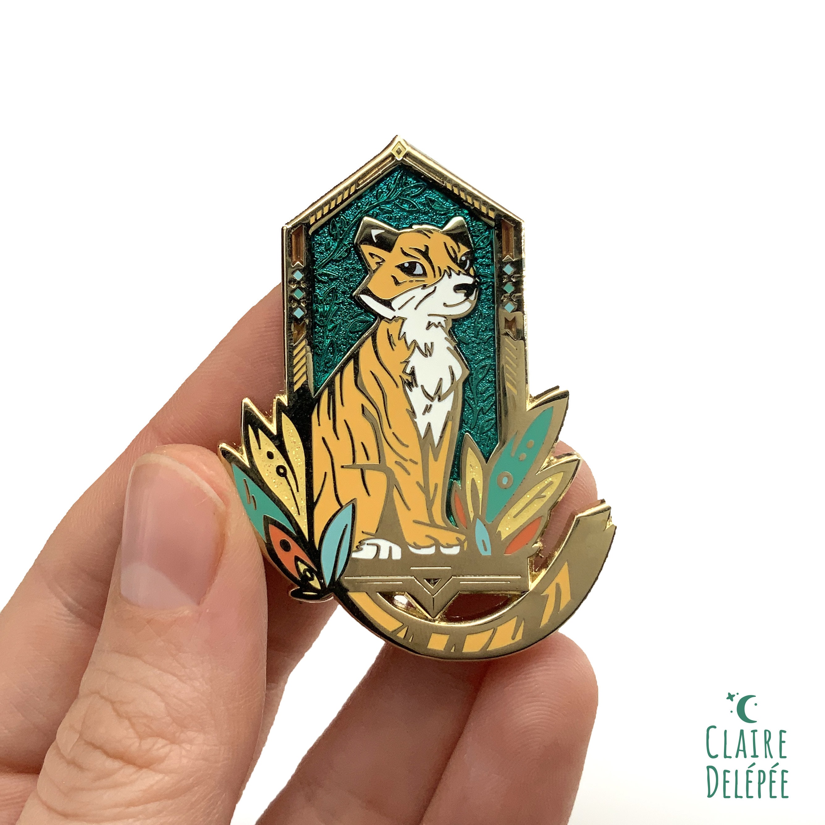 Cute Tiger Pin Cute Animal Pin Standing in Front of a - Etsy