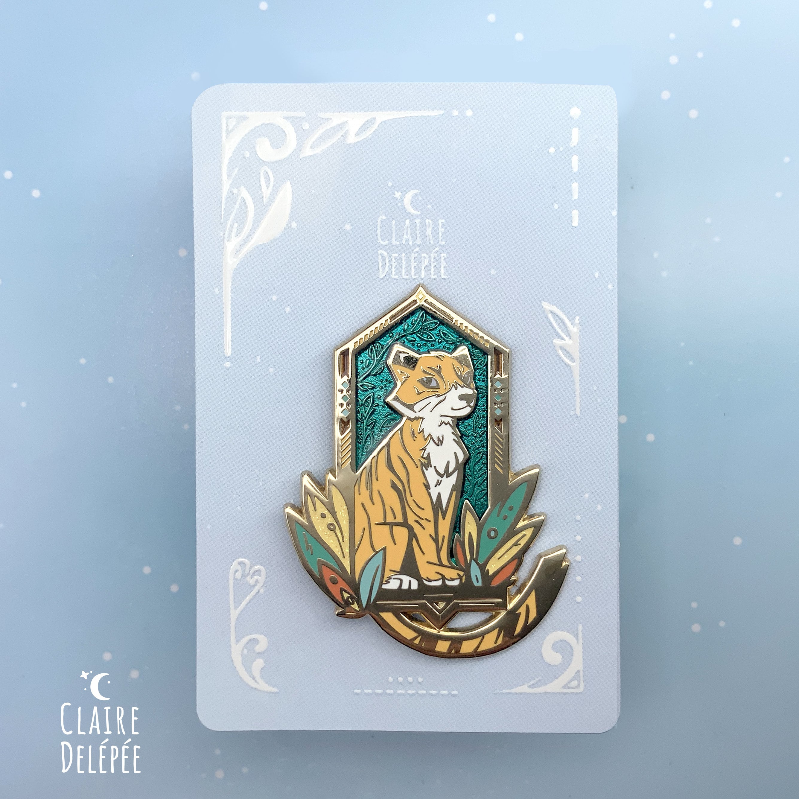 Cute Tiger Pin Cute Animal Pin Standing in Front of a - Etsy