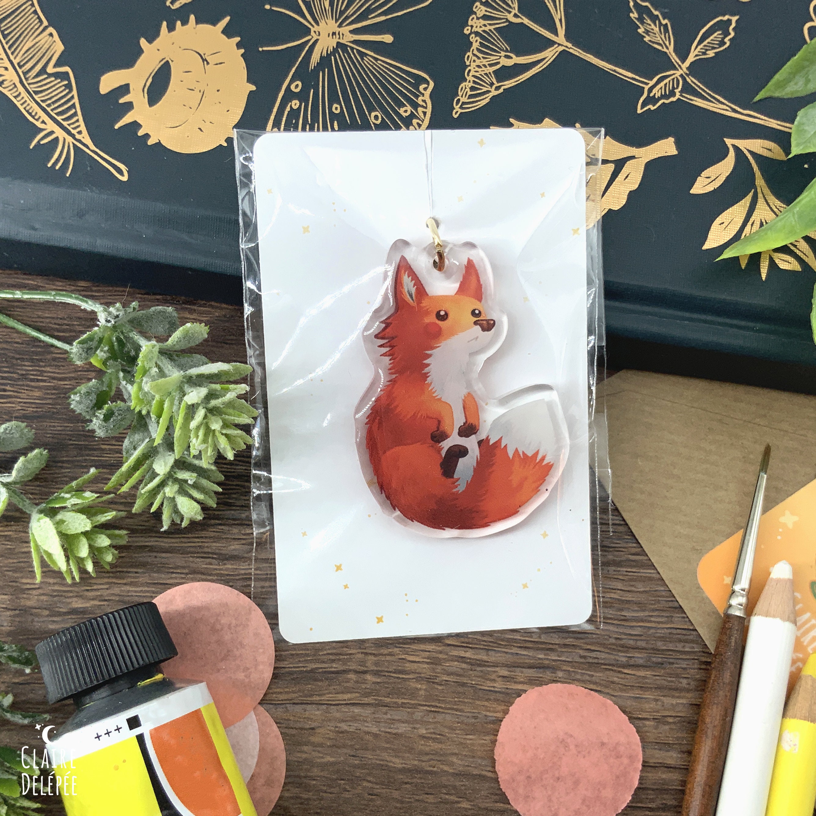 Red Fox Kawaii Keychain : a Cute Fox Acrylic Charm Cute - Etsy