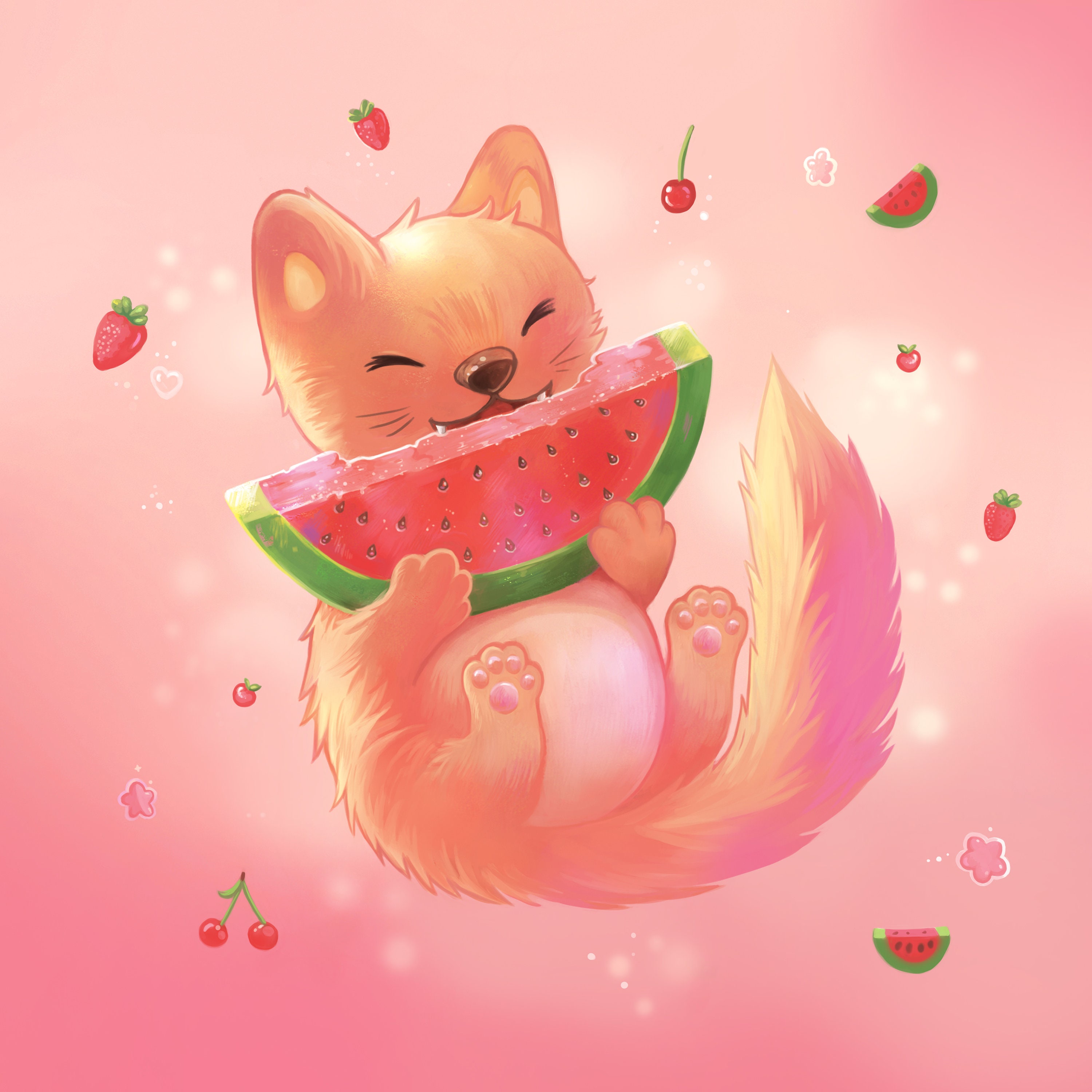 German Watermelon Cat